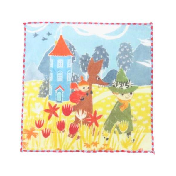 「ハンドタオル」 ムーミン キャラクター ハンドタオル シャーリング ミニタオル オーガニックコットン 春の散歩道 北欧 グッズ 吸水＆手触りもバツグンのコットン100％ 大人気[Moomin/ムーミン]の可愛らしいタオルシリーズこちらは定...