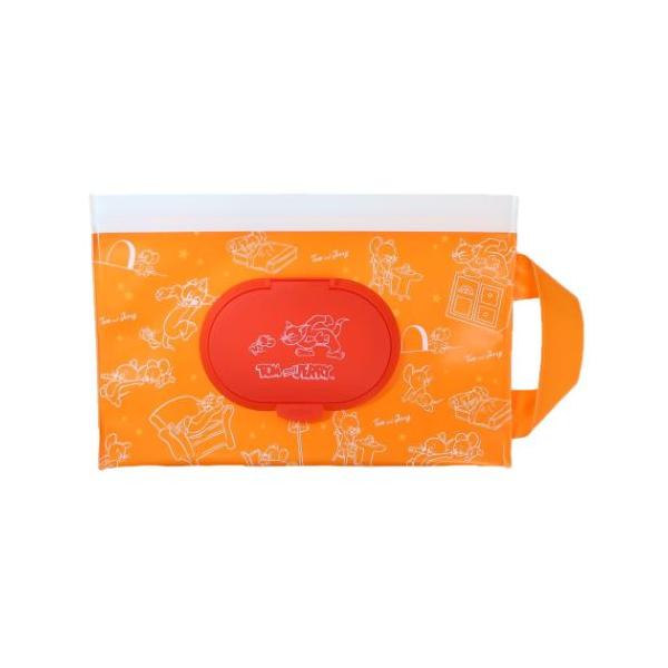 「ミニポーチ クリアポーチ」 トムとジェリー フタ付きキャリーポーチ ミニポーチ ファニーチェイス ワーナーブラザース キャラクター グッズ ウェットティッシュの持ち運びに便利なフタ付きポーチ 大人気[TOM＆JERRY]グッズにまたまた可...