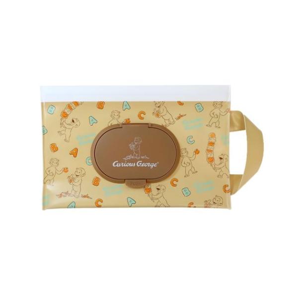 「ミニポーチ クリアポーチ」 おさるのジョージ 絵本キャラクター ミニポーチ フタ付きキャリーポーチ ぱくぱくジョージ ウェットティッシュの持ち運びに便利なフタ付きポーチ 世界中で愛されている人気絵本[キュリアスジョージ/おさるのジョージ]...