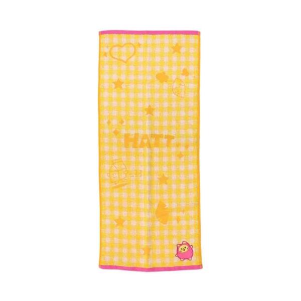 「フェイスタオル」 フェイスタオル WDZY ジャガードロングタオル チェック HATT LINE FRIENDS 丸眞 新生活雑貨 やわらかい肌触り＆吸水性もバツグンのジャガードタイプ LINE FRIENDSとITZYが生んだキャラクタ...