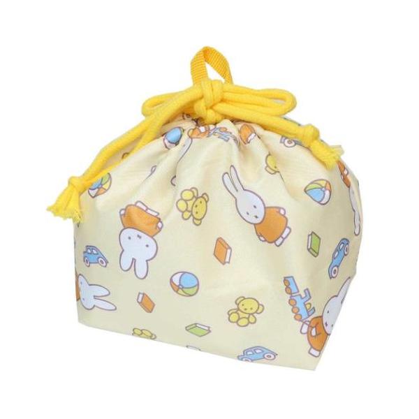 「ランチ巾着」 ミッフィー マチ付き巾着 ランチ巾着 カラフルツール ディックブルーナ 絵本キャラクター グッズ 約12cmの底マチでいろんなお弁当箱や小物が入る ディックブルーナの人気絵本[miffy/ミッフィーちゃん]グッズにまたまた可...