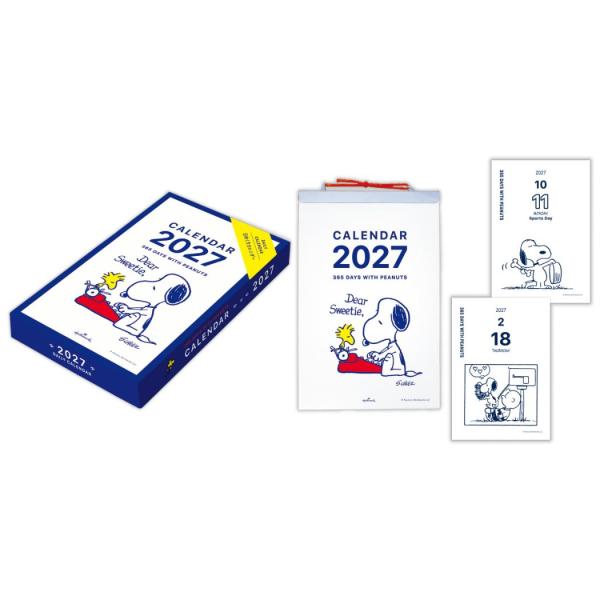 【発売日：2026年08月31日】毎日めくって発見、今日はどんなひとコマ？めくるたびにスヌーピーたちの新しい表情やしぐさが現れる！コミックのワンシーンんやキャラクターの個性を楽しめるデザインです、休日、祝日の表記について日付の数字を縁取りで...