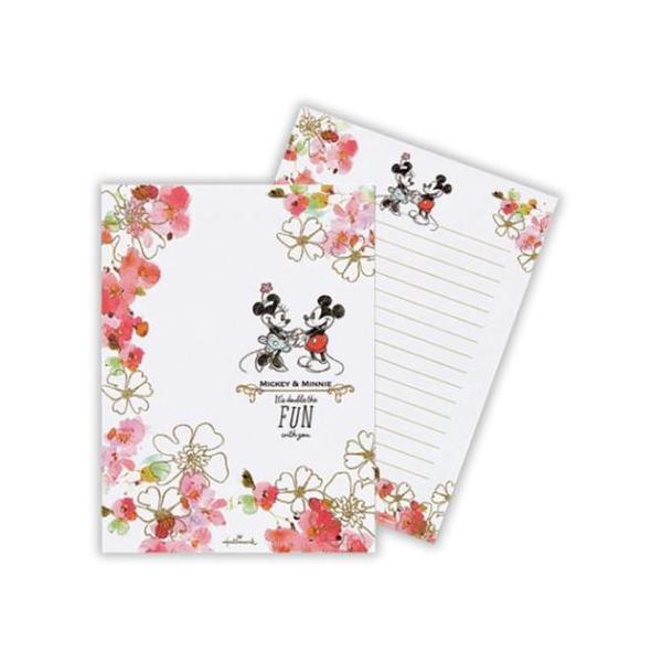 「ステーショナリーその他」 ミッキー＆ミニー レターパッド 便箋 DNMM仲良しなふたり2 ディズニー キャラクター 便せん グッズ カワイイ手紙で大切な人に気持ちを届けよう ミッキー＆ミニーのデザインがかわいいレターパッドこちらはラメ加工...