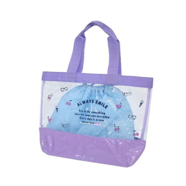「プールバッグ」 プールバッグ ティーントートビーチバッグ パープルモチーフ ニシオ 海やプールはもちろん、キャンプ等の時にも大活躍のビーチバッグ トレンド感満載のプールバッグシリーズこちらはプールや海など夏のレジャーにぴったりな[ビニール...