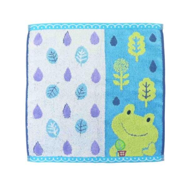 「ハンドタオル」 ハンドタオル Fu re ru ウォッシュタオル ホイップクリーム カエル 汗拭きタオル かわいい 吸水＆手触りもバツグンのコットン100％ 毎日が楽しくなるキュートなタオルシリーズこちらは汗拭きハンカチにちょうどいい[ウ...