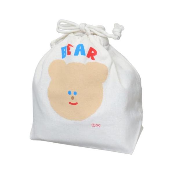 「巾着袋」 巾着袋 きんちゃくポーチ BEAR オクタニ 小物入れ 小物入れにちょうどいいかわいい巾着ポーチ 毎日が楽しくなるキュートな雑貨シリーズこちらはとっても可愛い[マチ付き巾着袋]小物を入れたり 化粧品を入れたりマルチに使える便利な...