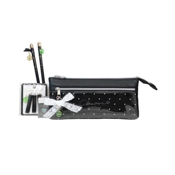 「文房具セット」 文具セット 5点文房具セット クローバー ブラック クーリア 新学期準備文具 入学新学期にぴったりな文具5点セット 新学期にぴったりな可愛らしいステーショナリーシリーズこちらは大好評の文具がパックになった[文房具5点セット...