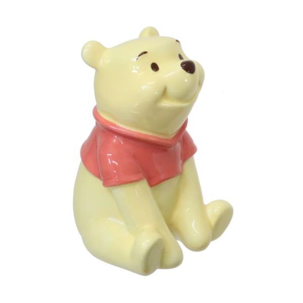 「貯金箱」 くまのプーさん グッズ 陶器製貯金箱 キャラクター セラミックフィギュアバンク おすわり ディズニー お気に入りの貯金箱ならいっぱいお金が貯まっちゃうかも  はちみつ大好き[Winnie the Pooh/くまのプーさん]グッズ...