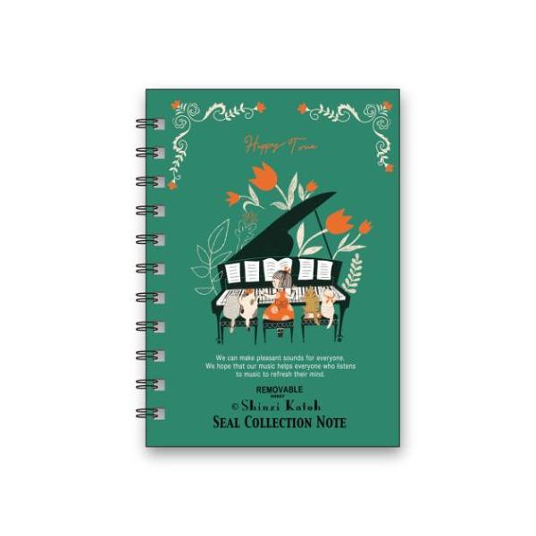 「シール帳」 シール帳 Shinzi Katoh シール手帳 シール堂印刷 happy tone グッズ シールのコレクションを可愛い手帳にまとめちゃおう 熊本県出身の雑貨デザイナー絵本作家[Shinzi Katoh/シンジ カトウ]の新作...