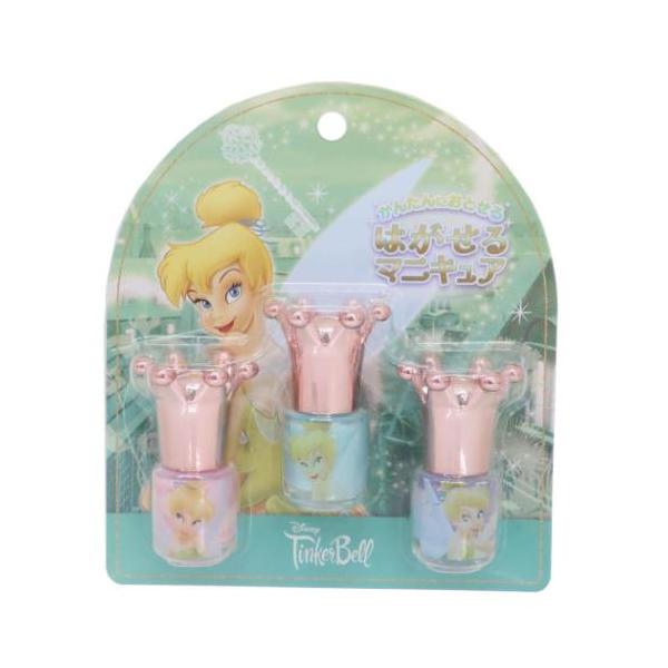 「コスメ雑貨」 ピーターパン グッズ ピールオフネイルアート キャラクター はがせるマニキュア３本セット ティンカーベル ディズニー 除光液を使わず簡単に落とせるマニキュアセット 大人気ディズニーキャラクターのおしゃれなキッズコスメシリーズ...