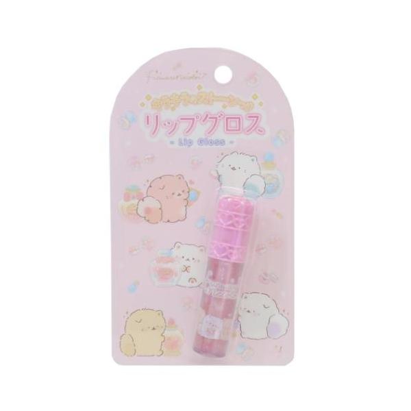 「コスメ雑貨」 ストーン付リップグロス ふんわりねころん キッズコスメ サンエックス 粧美堂 グッズ 天面にラインストーンが付いた可愛いリップ サンエックスの大人気キャラクター[ふんわりねころん]グッズにまたまた可愛いnewアイテム登場こち...