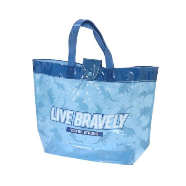 「プールバッグ」 プールバッグ バケット型バッグ 恐竜ライトBL 粧美堂 ビニールトート 海プール レジャーバッグ 海やプールはもちろん、キャンプ等の時にも大活躍のビーチバッグ 夏の定番アイテム[ビニールトートバッグ]にNEWデザインが登場...