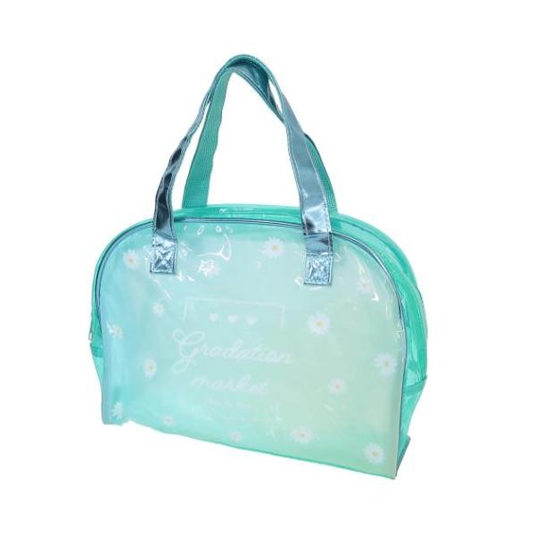 「プールバッグ」 プールバッグ ボストンバッグ グラデデイジー 粧美堂 海プール レジャーバッグ 女の子 海やプールはもちろん、キャンプ等の時にも大活躍のビーチバッグ 夏の定番アイテム[ビニールボストンバッグ]にNEWデザインが登場大き目の...