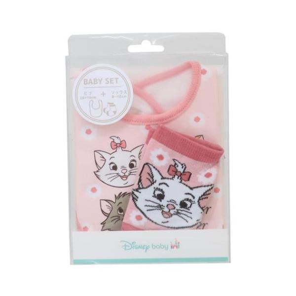 「ベビービブ：キャラクター」 おしゃれキャット ベビーセット ビブ＆ソックス ディズニー ベビー用品 キャラクター フラワー スモールプラネット プレゼントにも最適なビブと赤ちゃん用ソックスセット 大人気ディズニーキャラクターのベビーグッズ...