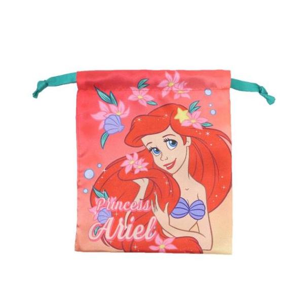 「巾着袋」 リトルマーメイド リボン巾着 ディズニープリンセス 巾着袋 キャラクター アリエル スマイル 小物の収納に便利なきんちゃくポーチ 大人気ディズニーキャラクターグッズにまたまた可愛いnewアイテム登場こちらは小物を可愛く収納できる...