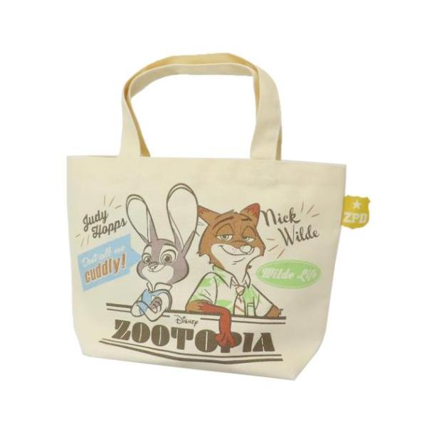 「ランチトート」 ズートピア グッズ ランチバッグ キャラクター カラーマチ付バッグ ジュディ＆ニック ディズニー お弁当入れやワンちゃんのお散歩などに使えるマチ付きバッグ 大人気ディズニーキャラクターグッズにまたまた可愛いnewアイテム登...