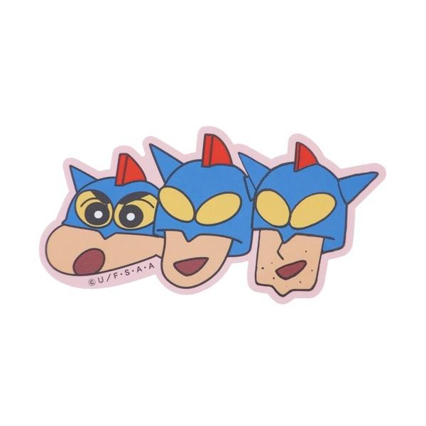 「メール便可」「ステッカー：キャラクター」 クレヨンしんちゃん グッズ ビッグシール アニメキャラクター ダイカットビニールステッカー アクション仮面フェイス 車やバイク、カバンやステーショナリーなどいろんなトコに… 大人気アニメ[クレヨン...