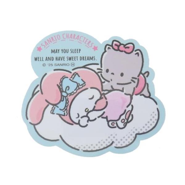 「ステッカー：キャラクター」 マイメロディ ダイカットシール キャラクターステッカー ニャニィニュニェニョン リラックス サンリオ スモールプラネット ダイカットビニールステッカー 車やバイク、カバンやステーショナリーなどいろんなトコに… ...