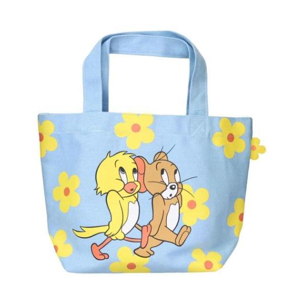 「ランチトート」 トムとジェリー カラーマチ付バッグ ワーナーブラザース ランチバッグ キャラクター フラワー スモールプラネット お弁当入れやワンちゃんのお散歩などに使えるマチ付きバッグ 大人気トム＆ジェリーグッズにまたまた可愛いnewア...