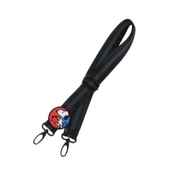 「ショルダーバッグ」 スヌーピー IP.WR.Strap.Peanuts-0G ショルダーストラップ ピーナッツ ショルダー紐 キャラクター Black ルートート かわいいショルダーストラップが登場 大人気[PEANUTS/SNOOPY]...