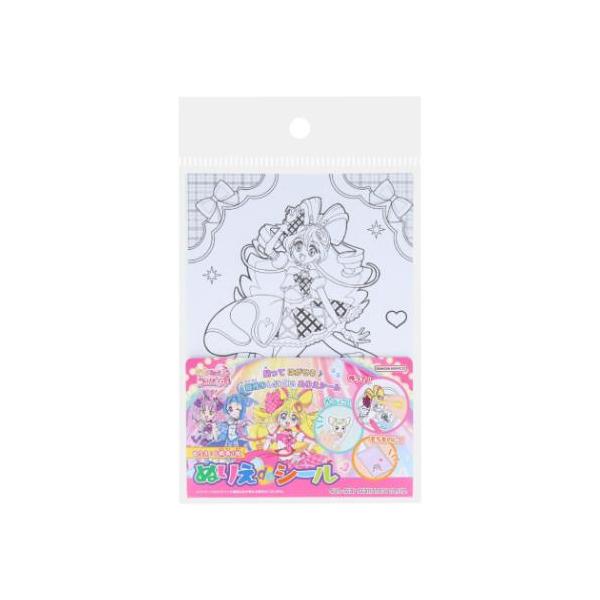 「知育玩具」 キミとアイドルプリキュア キャラクター 塗り絵 ぬりえdeシール サンスター文具 貼ってはがせる糊残りしにくいぬりえシール シリーズ第22作目となるアイドルをテーマにした[キミとアイドルプリキュア]グッズにまたまた可愛いnew...