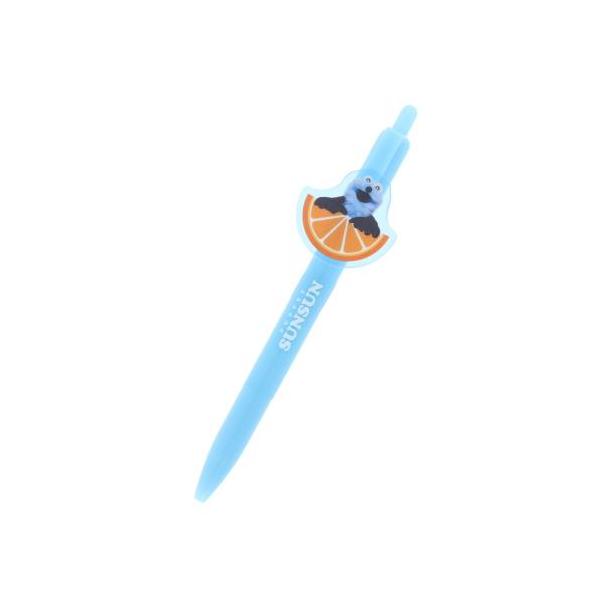 「ボールペン」 プレート付きボールペン 0.5mm パペットスンスン ボールペン PUPPET SUNSUN サンスター文具 ブルー グッズ 可愛いダイカットのアクリルプレート付き！ SNSで人気のキャラクター[パペットスンスン]グッズにま...