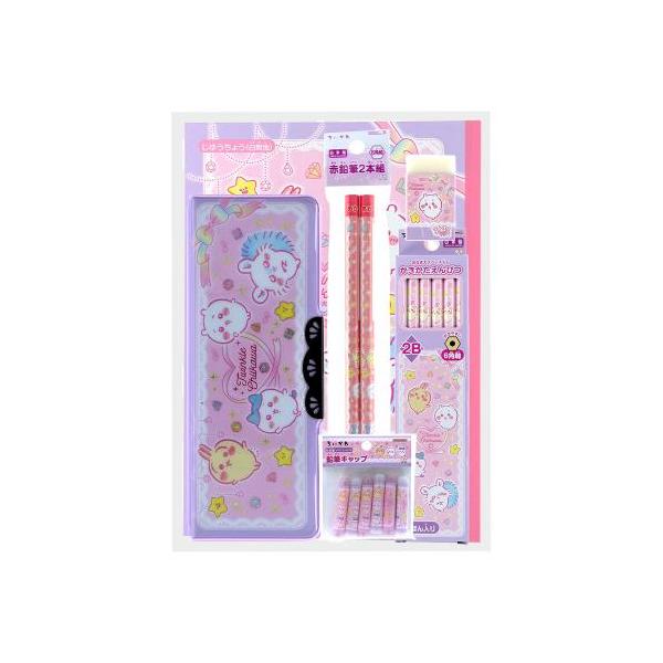 「文房具セット」 ちいかわ 文具セット 文房具セット キャラクター グッズ 入学お祝いにもぴったり 可愛くておトクな学用品SET 入学 新学期準備文具にぴったりのキュートなステーショナリーシリーズこちらはお揃いデザインの文房具が7点入りのス...