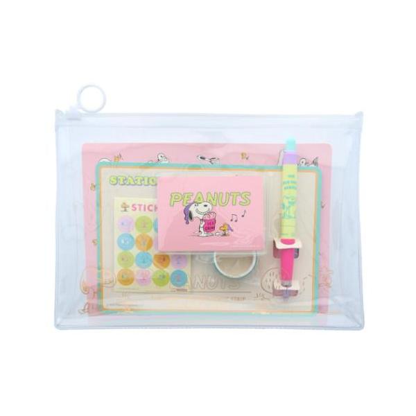「文房具セット」 スヌーピー 文房具 ステーショナリーセット PEANUTS AMERICAN TASTE 10 ピンク 新入学 ピーナッツ サンスター文具 筆記具 プレゼント かわいい スヌーピーの可愛いステーショナリー登場 大人気[PE...
