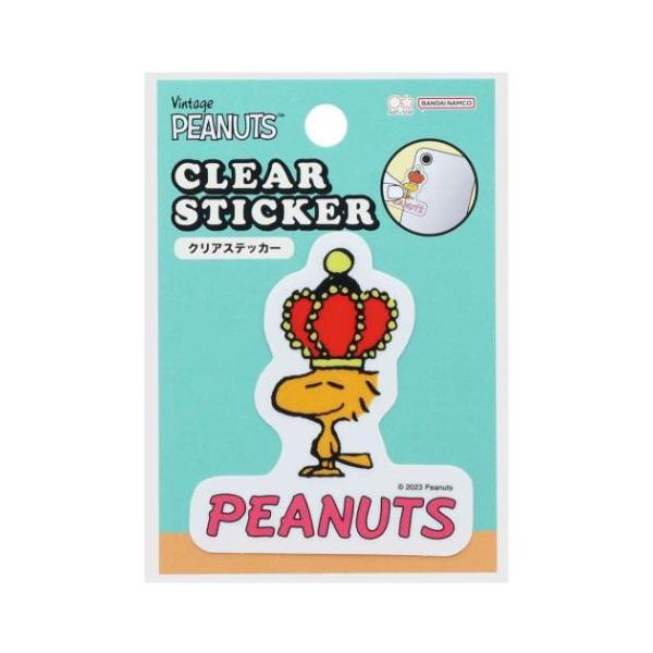 「ステッカー：キャラクター」 スヌーピー グッズ ステッカー ピーナッツ キャラクター クリアステッカー PEANUTS AMERICAN TASTE 10 王冠 ノートPCやタブレット、キャリーケース等に 大人気[PEANUTS/SNOO...