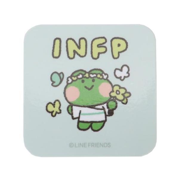 「ステッカー：キャラクター」 LINE FRIENDS minini グッズ ダイカットシール キャラクター MBTIステッカー レニニB INFP あなたのMBTIは何タイプ？ 不思議な可愛さが魅力の[LINE FRIENDS minin...