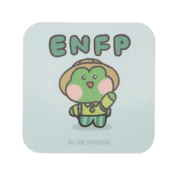 「ステッカー：キャラクター」 LINE FRIENDS minini キャラクター ダイカットシール MBTIステッカー レニニC ENFP サンタン あなたのMBTIは何タイプ？ 不思議な可愛さが魅力の[LINE FRIENDS mini...
