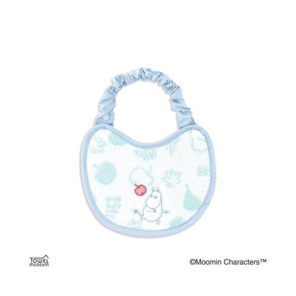 「ベビービブ：キャラクター」 ムーミン グッズ ベビービブ キャラクター 無撚糸スタイA フルーツミックス ブルー 北欧 フルーツに囲まれたムーミンが可愛らしくて楽しいデザイン 北欧フィンランドを代表するキャラクター[ムーミン]のベビーブラ...