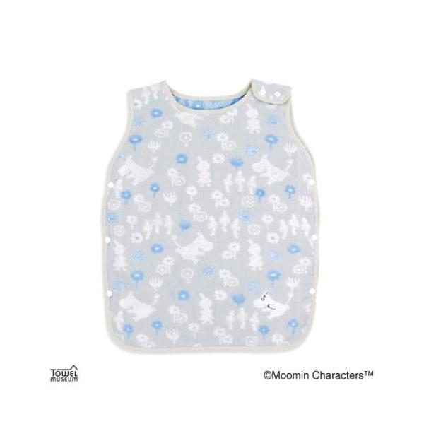 「防寒具その他」 ムーミン グッズ ベビー 防寒 寝具 キャラクター フルフィーコットンガーゼパイルスリーパー フラワーピクニック ブルー ポコポコとしたお花やムーミン谷の仲間たちが可愛いデザイン 北欧フィンランドを代表するキャラクター[ム...