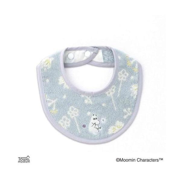 「ベビービブ：キャラクター」 ムーミン グッズ ベビービブ キャラクター フルフィーコットン スタイ 幸せいっぱい ブルー 北欧 柔らかなカラーと草花モチーフが愛らしく華やかなベビーアイテム 北欧フィンランドを代表するキャラクター[ムーミン...