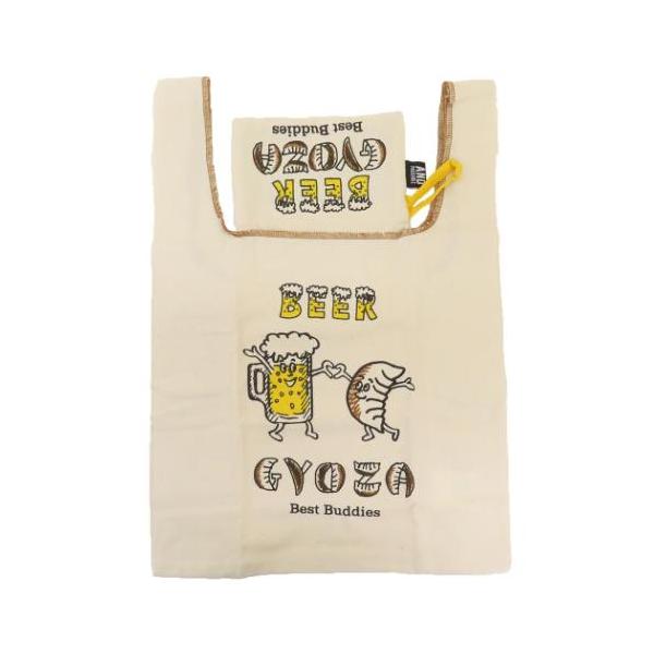 「エコバッグ」 エコバッグ AND PACKABLE ミニマルシェバッグ MBHS ビール＆ギョーザ NT テクノプライム お買い物バッグ 小さく折り畳んで持ち運びしやすいECO BAG 時間は有限、デザインは無限日々の暮らしを豊かにする雑...