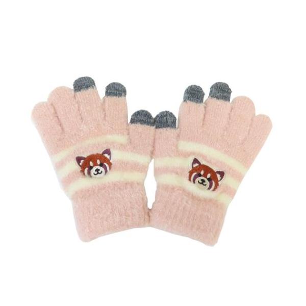 「スマホ対応手袋」 手袋 スマホ手袋 キッズ ボーダーレッサー トモコーポレーション 防寒用品 子供用手袋 人気の動物たちの可愛い刺繍に癒される 人気のスマホ手袋のキッズサイズ登場！親指、人差し指、中指にスマホ対応加工が施されていて、着けた...