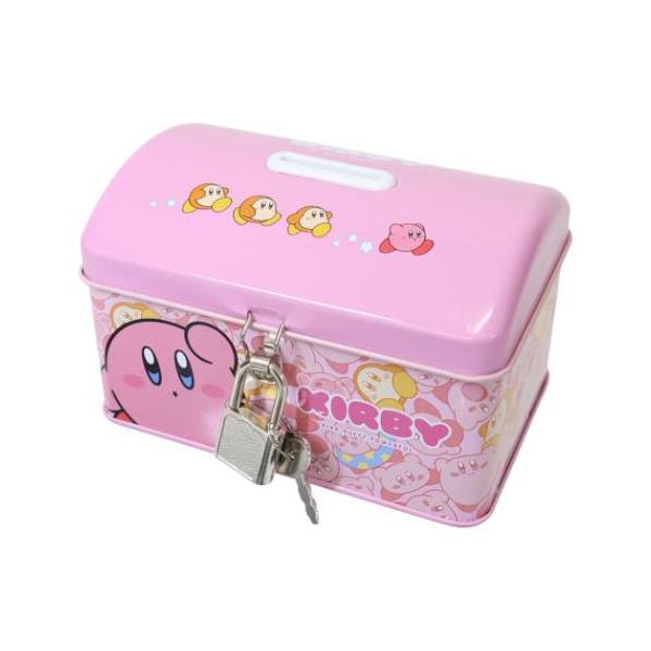 「貯金箱」 星のカービィ カギ付き缶バンク 貯金箱 キャラクター むぎゅっとカービィ ティーズファクトリー かわいい専用ボックス入りでプレゼントにもぴったり 大人気ゲーム[星のカービィ]グッズにまたまた可愛いnewアイテム登場こちらはかわい...