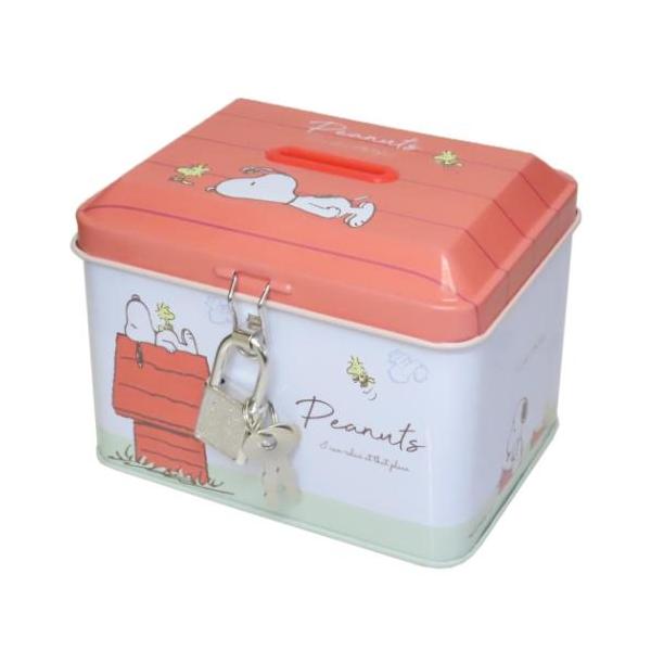 「貯金箱」 スヌーピー カギ付き缶バンク 貯金箱 のんびりドッグハウス ピーナッツ キャラクター グッズ かわいい専用ボックス入りでプレゼントにもぴったり 大人気[PEANUTS/SNOOPY]グッズにまたまた可愛いnewアイテム登場こちら...