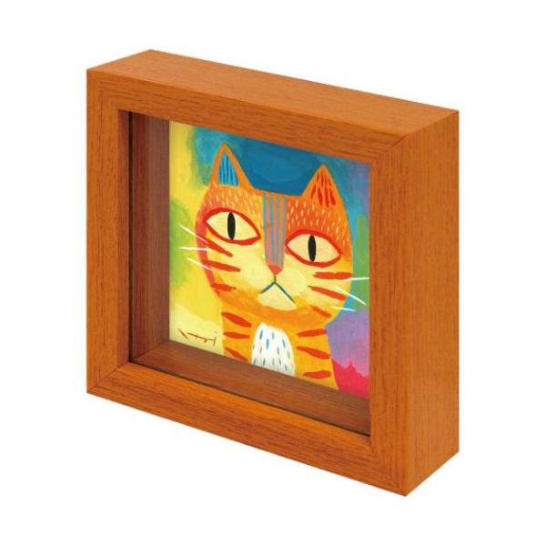 「取寄品」 「動物 人物」 ミニミニボックスフレーム 糸井忠晴 動物画 ユーパワー アブスト インテリア とても可愛い猫ちゃんのミニアート 作家：糸井 忠晴/日本男性作家奈良町の墨彩画家。ファンから元気になる絵と親しまれる。やさしいタッチで...