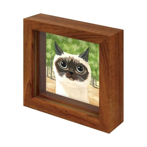 「取寄品」 「動物 人物」 動物画 糸井忠晴 ミニミニボックスフレーム 公園 ユーパワー IT-01267 とても可愛い猫ちゃんのミニアート 作家：糸井 忠晴/日本男性作家奈良町の墨彩画家。ファンから元気になる絵と親しまれる。やさしいタッチ...