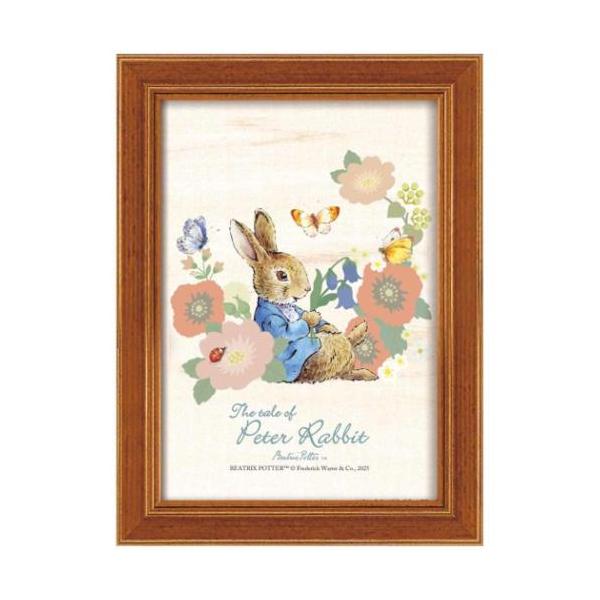 「取寄品」 「動物 人物」 ピーターラビット グッズ ポストカード額装 ビアトリクス ポター 絵本キャラクター ポストカードアート ピーターとフラワー ピンク 100年以上経った今も愛され続けるPeter Rabbit ポストカードフレーム...
