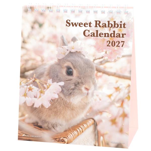 【発売日：2026年09月05日】うさぎのかわいい写真が楽しめる使い勝手の良いカレンダーです。サイズ：約140x168mm（7枚つづり）六曜入りメーカー都合により発送が遅れる可能性があります。予めご了承ください。