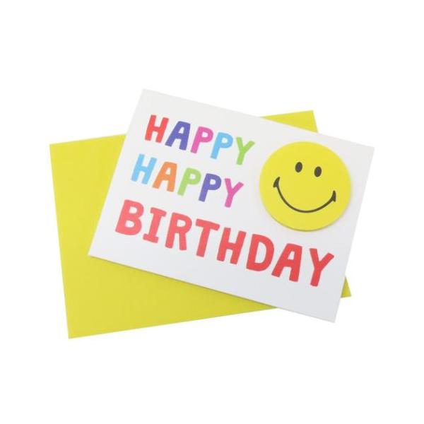 「グリーティングカード」 ミニメッセージカード スマイリーフェイス ミニカード バースデー 顔1つ MG-45 Smiley Face アクティブコーポレーション プレゼントに添えるなど色々なシーンで使えるミニカード 世界中で愛されている[...