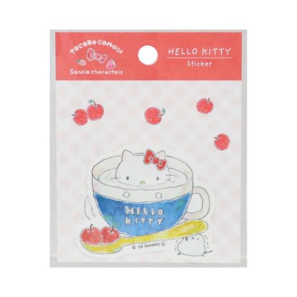 「ステッカー：キャラクター」 トコロコムギxサンリオキャラクターズ ステッカー サンリオ ダイカットシール キャラクター キティちゃんとほっとミルクにゃんこ 手帳やノートを可愛くデコレーションしちゃおう トコロコムギとサンリオキャラクターズ...