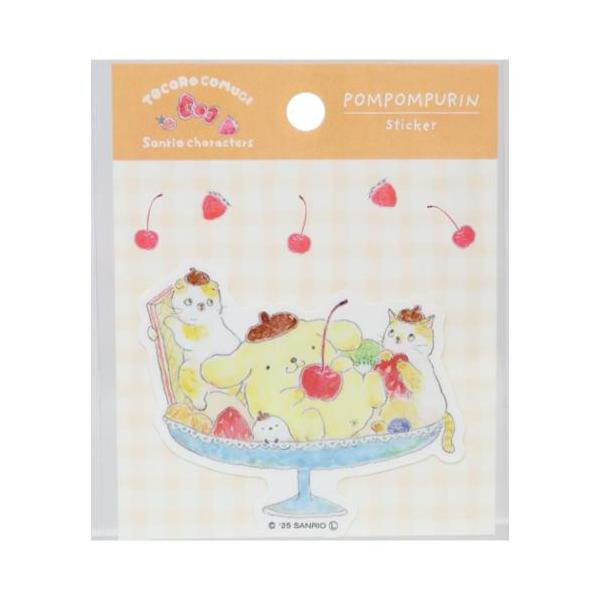 「ステッカー：キャラクター」 トコロコムギxサンリオキャラクターズ ステッカー ダイカットシール 気分はポムポムプリンアラモード サンリオ キャラクター 手帳やノートを可愛くデコレーションしちゃおう トコロコムギとサンリオキャラクターズの夢...