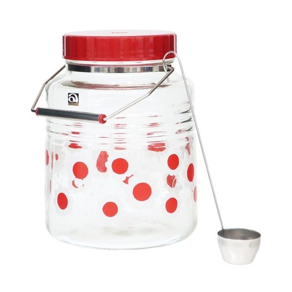 「取寄品」「保存容器 保存ビン」 保存容器 アデリアレトロ 貯蔵びん3L 花まわし 梅酒や梅シロップ作りに使いやすいおしゃれな貯蔵びん 懐かしくて新しい、昭和のカワイイを詰め込んだレトロな器[アデリアレトロ]シリーズこちらは使いやすい[貯蔵...