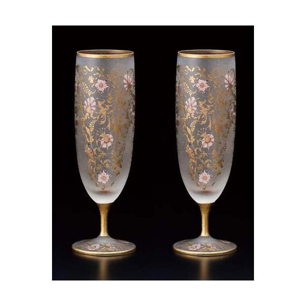 「取寄品」 「酒器・ジョッキ」 ARABESQUE BEERペアセット EL DORADO ステムグラス アラベスク アデリア 360ml×2 ビアグラス ギフト雑貨 金を使用したお洒落なグラス 贈答品におススメです。 黄金郷「エル・ドラー...