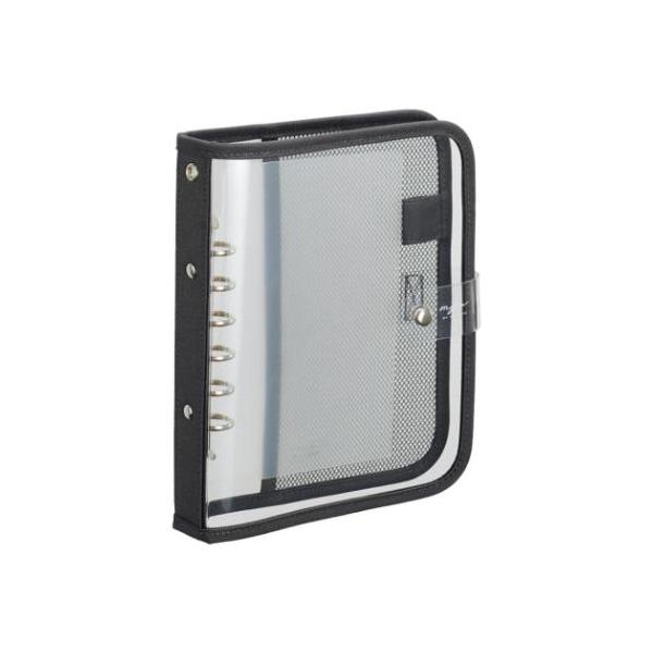 推し活をもっと楽しく！ミファ クリヤーバインダー表紙が透明なので、中に収納したお気に入りのコレクションを見せることができます。JIS規格の多穴リーフもとじられるミニ6穴とじ具のバインダーです。缶バッジが付けられるメッシュポケット、ペンホルダ...