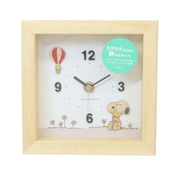 「置き時計 壁掛け時計」 スヌーピー グッズ 置き時計 キャラクター ウッドパーツクロック卓上 ナチュラル インテリアとしても合わせやすい卓上時計 大人気[PEANUTS/SNOOPY]にまたまた可愛いnewアイテム登場こちらは落ち着いた雰...