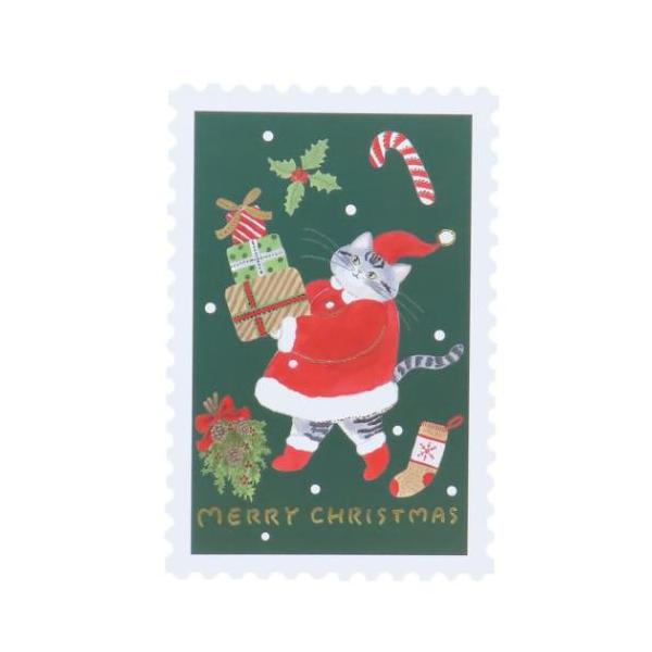 「グリーティングカード」 クリスマスカード トミタマミ スタンプポストカード 猫とプレゼント 心温まるクリスマスを楽しんじゃおう MERRY CHRISTMAS飾って楽しめるかわいいクリスマスカードイラストレーター[トミタマミ]より猫たちが...